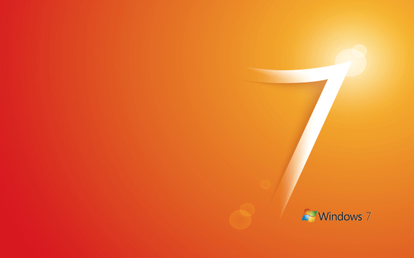 Windows 7 Orange WLogo – Awesome Wallpapers